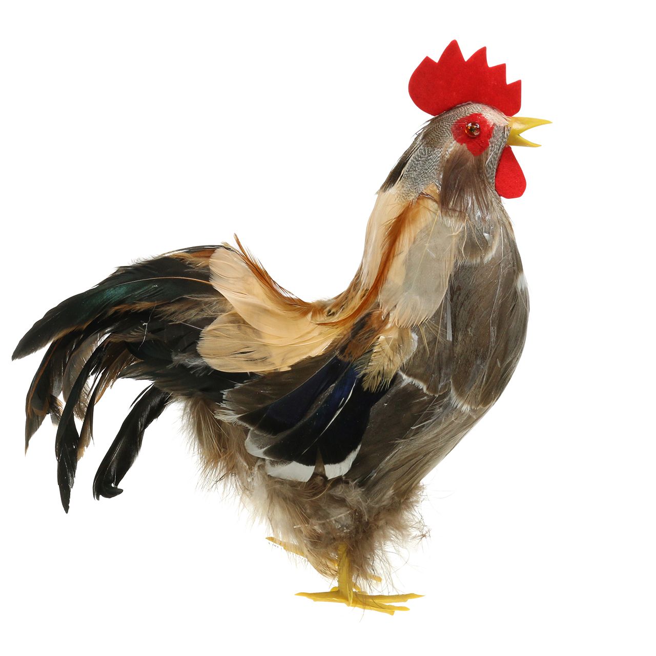 Floristik24.at Osterdeko Hahn und Henne mit Federn Natur H26cm 2er Set ...